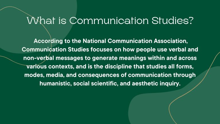 Department of Communication Studies - Communication Studies